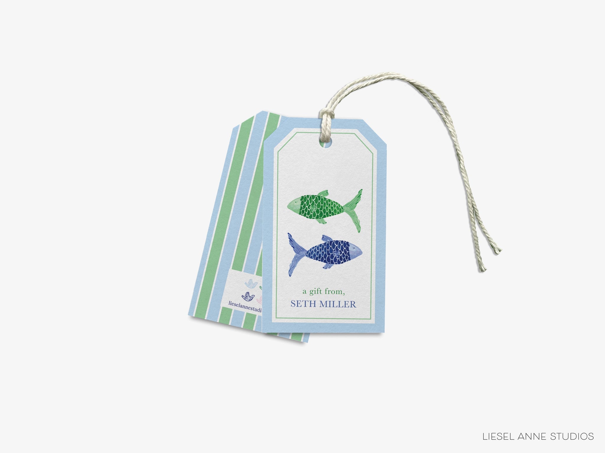 Personalized Small Fish Gift Tags | Liesel Anne Studios