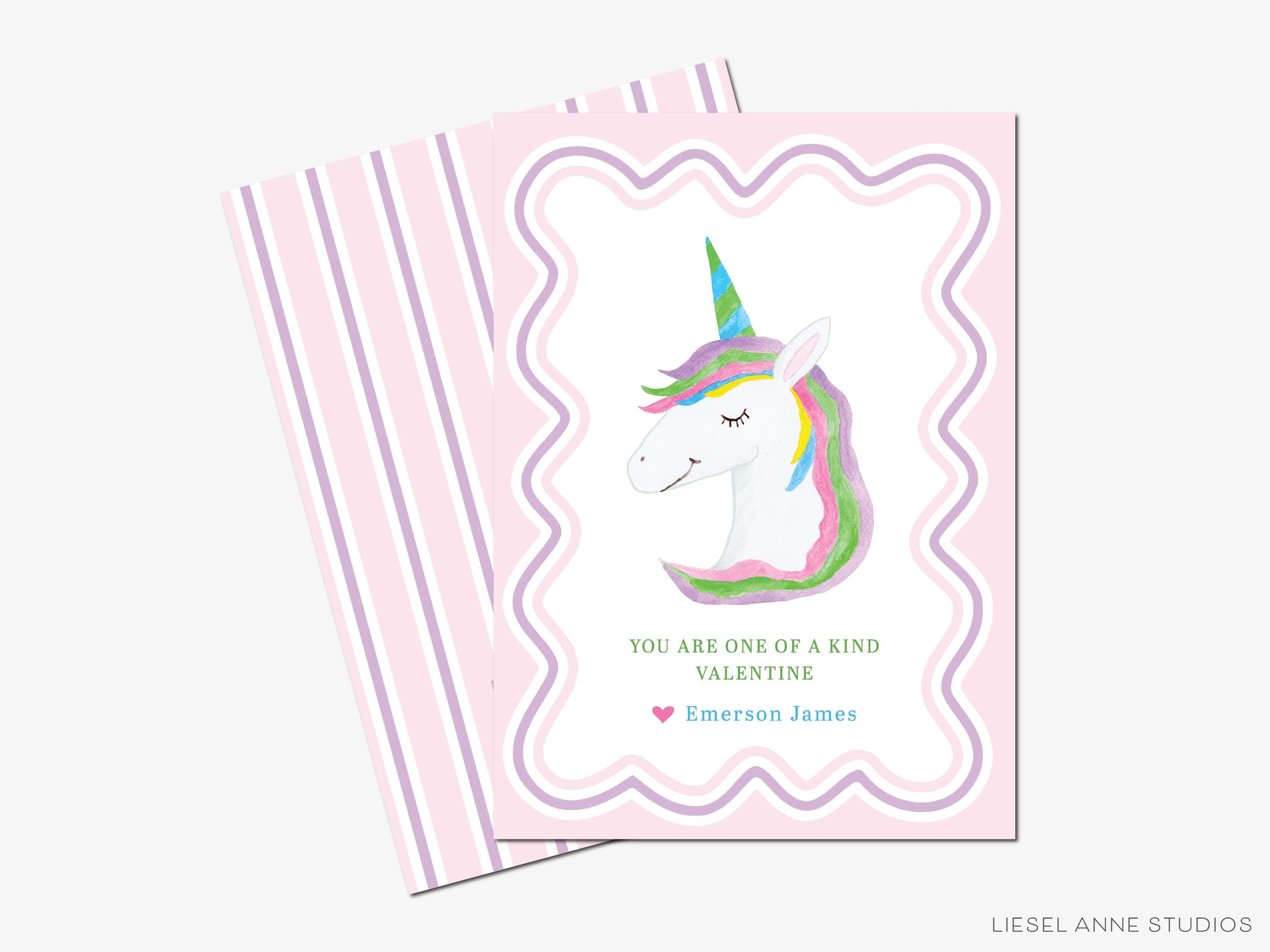Unicorn Valentine's Day Cards | Liesel Anne Studios