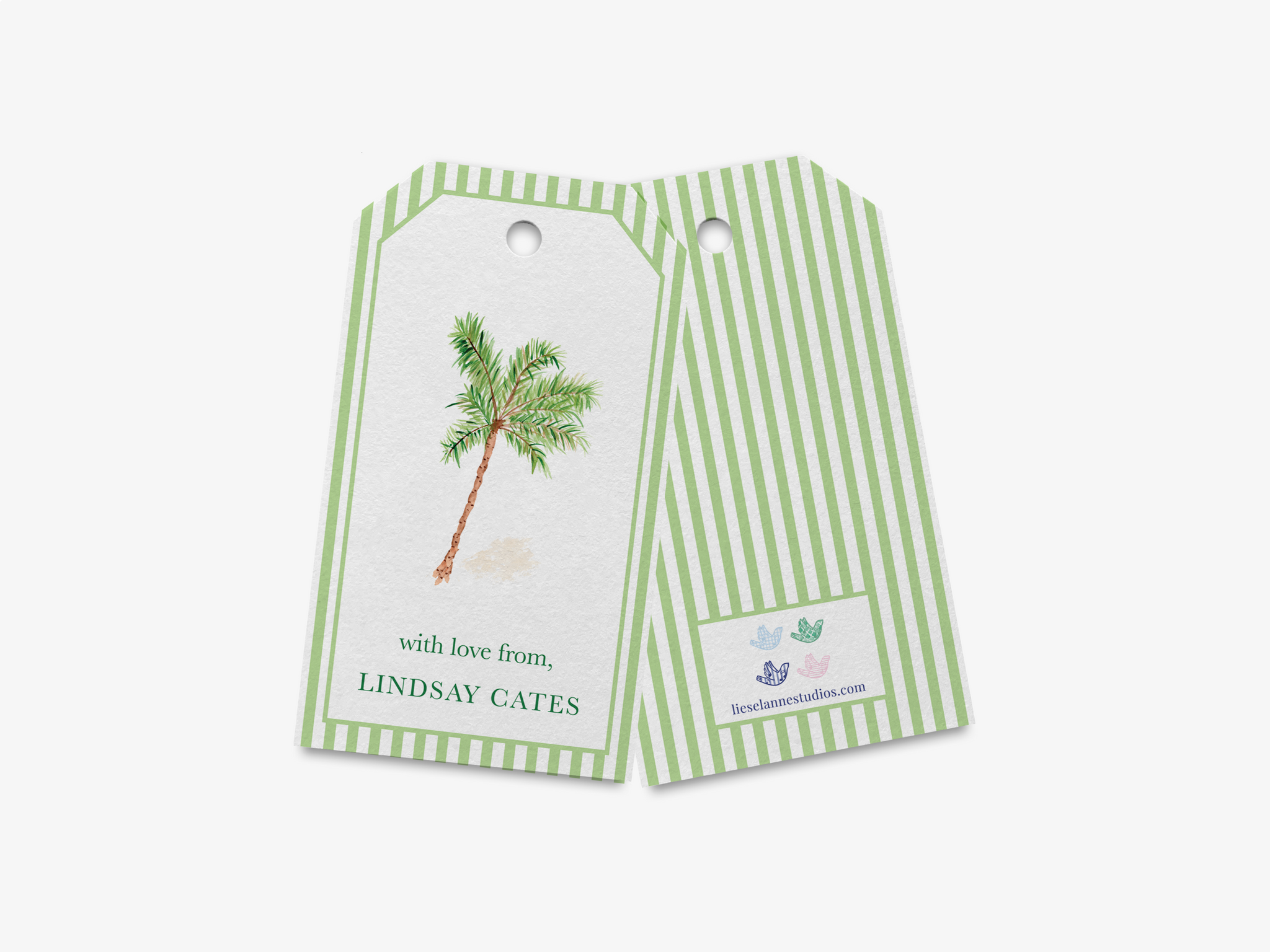 Personalized Palm Tree Gift Tags | Liesel Anne Studios