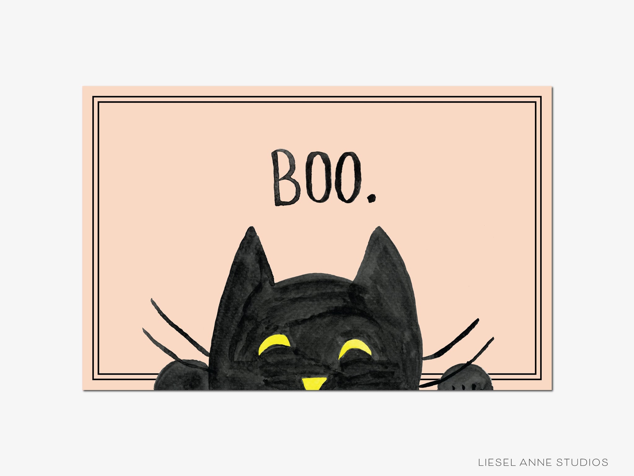 Black Cat Boo Placemat Pad | Liesel Anne Studios