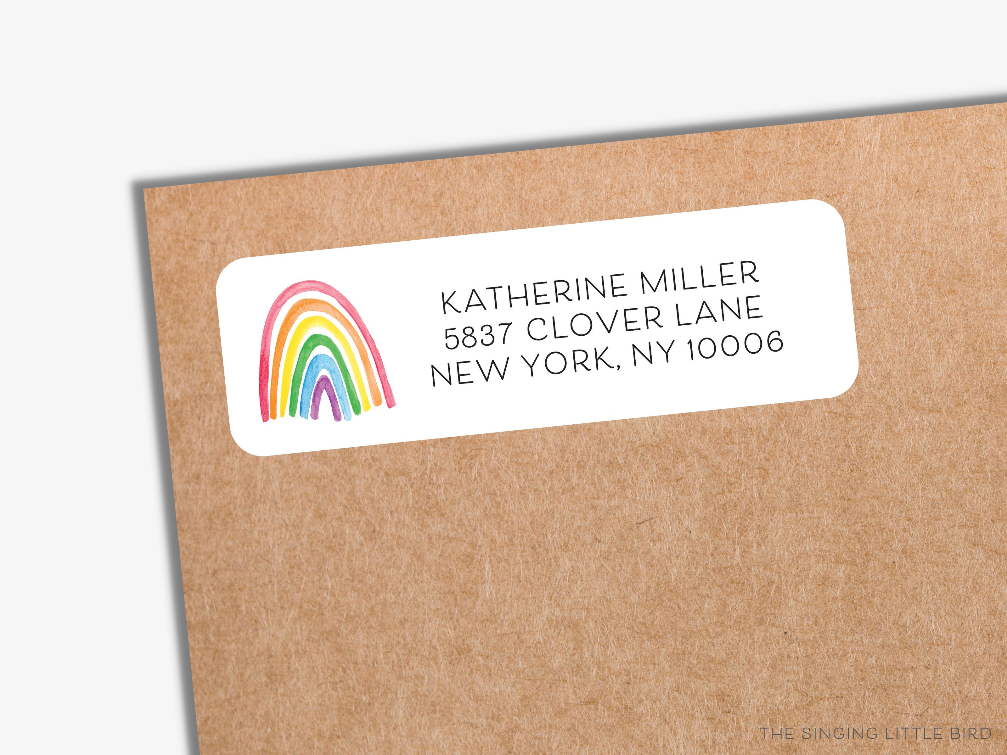 Bright Rainbow Return Address Labels | Liesel Anne Studios