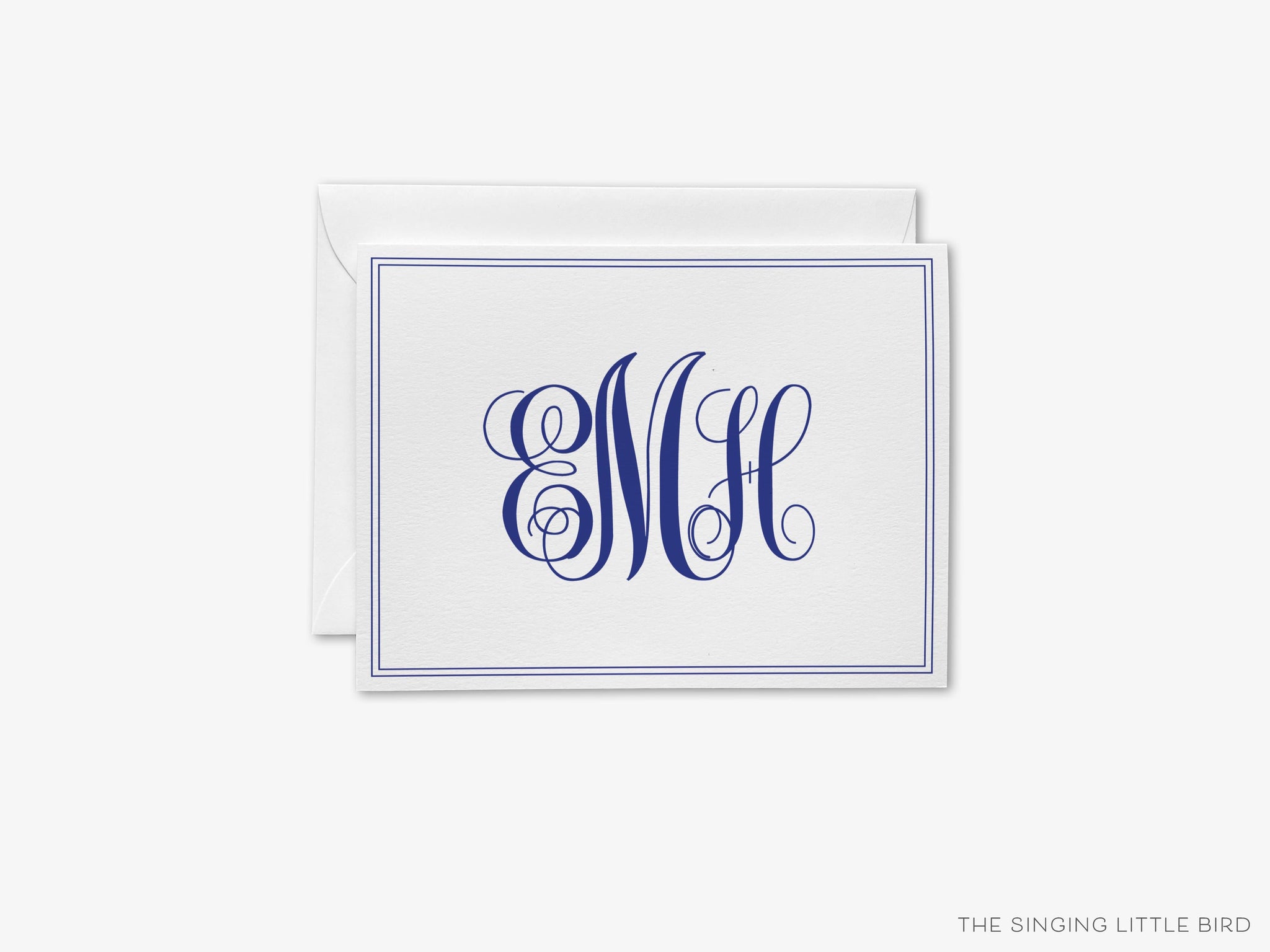 Curly Monogram Greeting Cards | Liesel Anne Studios
