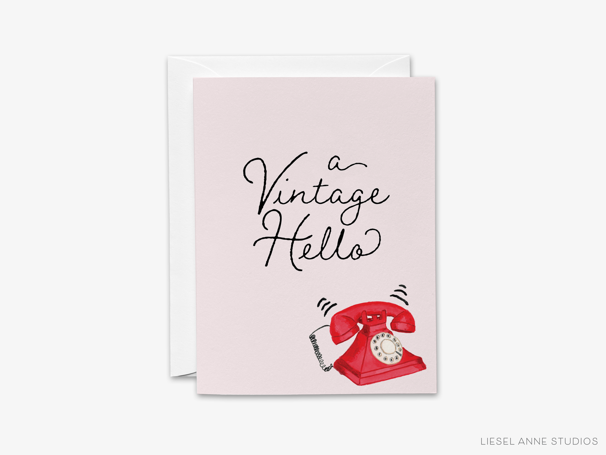 A Vintage Hello Telephone Greeting Card | Liesel Anne Studios
