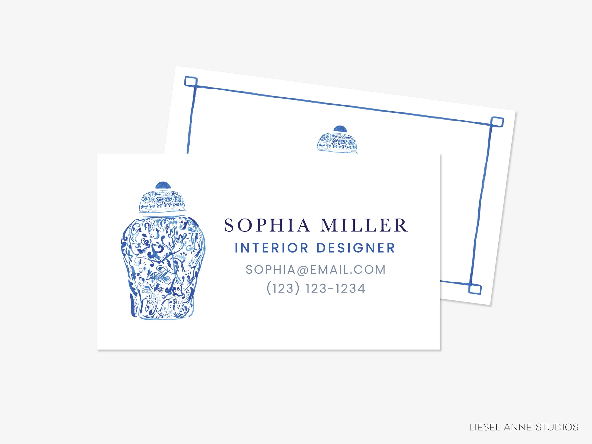 Custom Ginger Jar Business Cards | Liesel Anne Studios