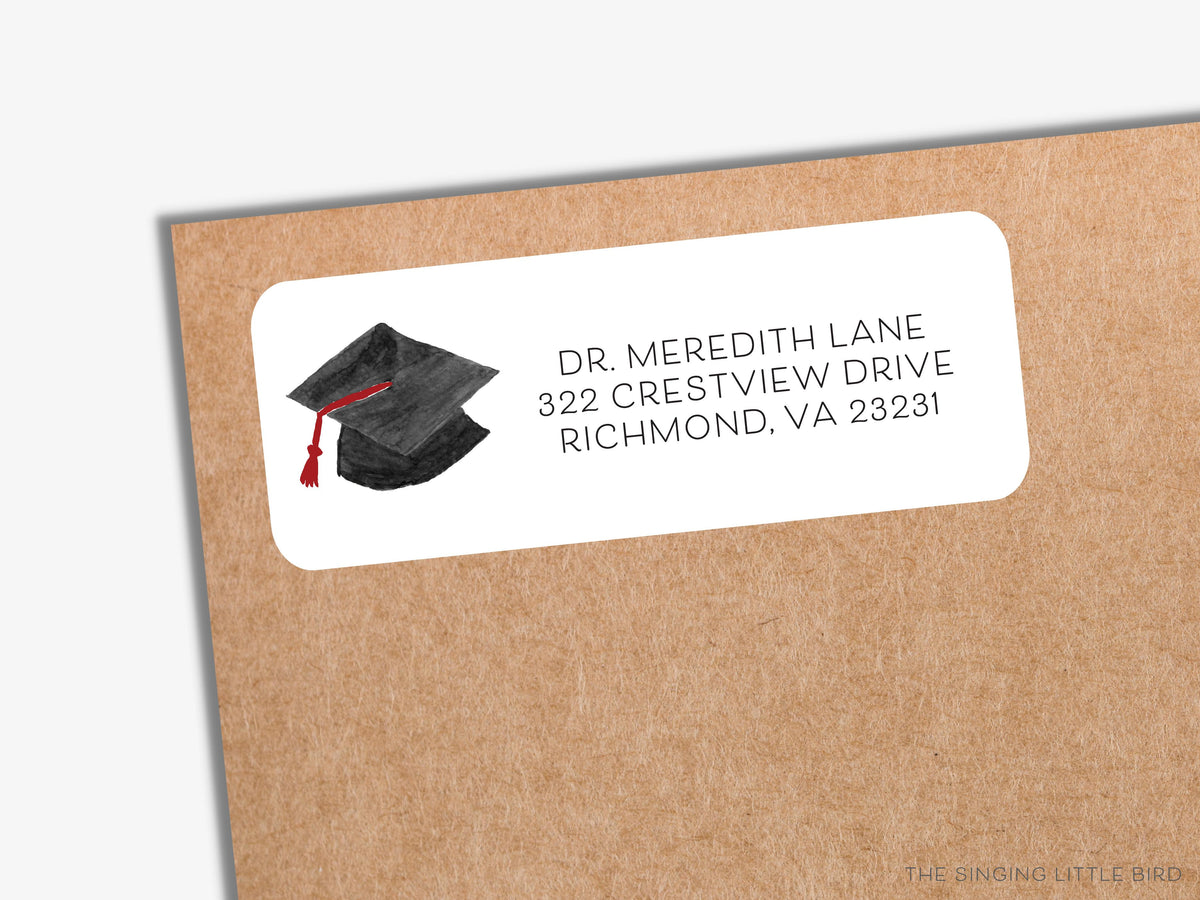 Graduation Cap Return Address Labels | Liesel Anne Studios