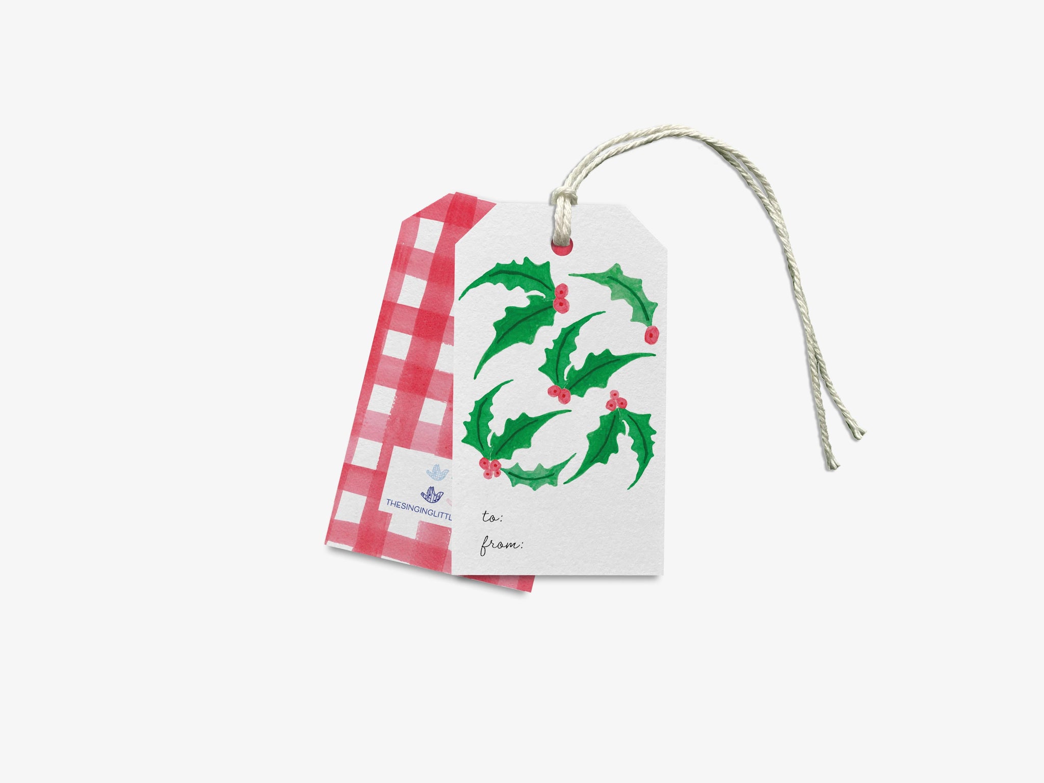 Holly Christmas Gift Tags [Sets of 8] | Liesel Anne Studios