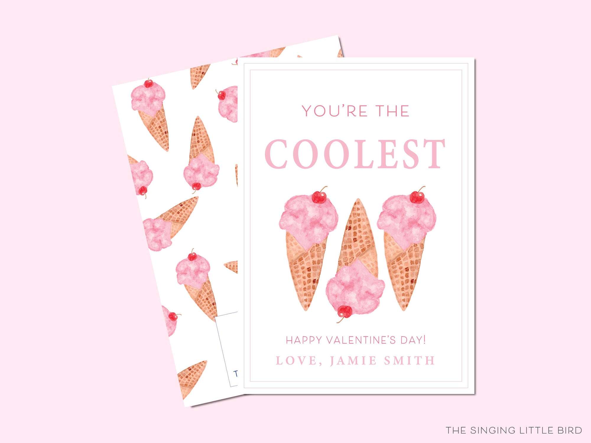 Ice Cream Valentine's Day Cards | The Singing Little Bird