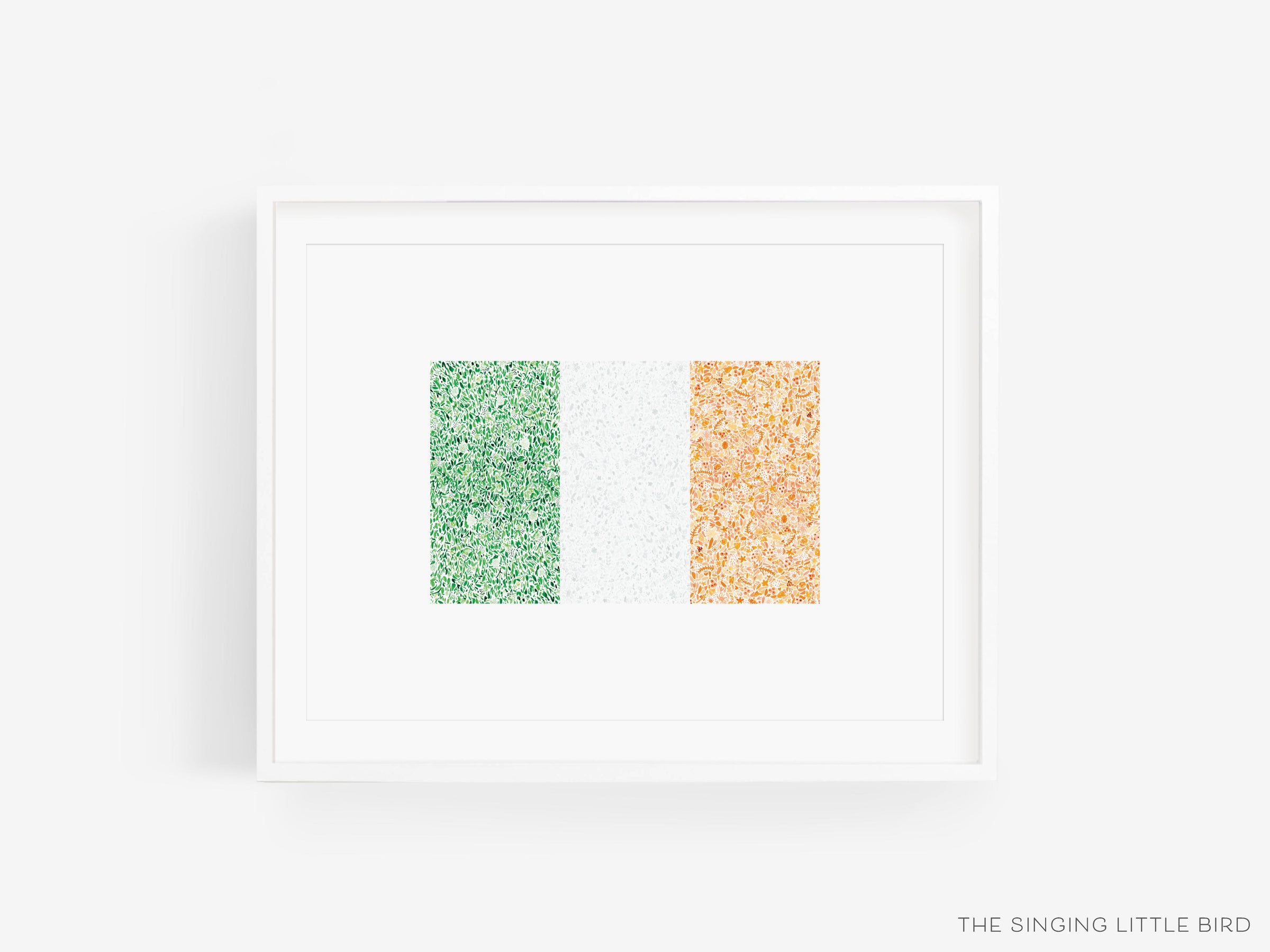 Irish Flag Art Print | The Singing Little Bird