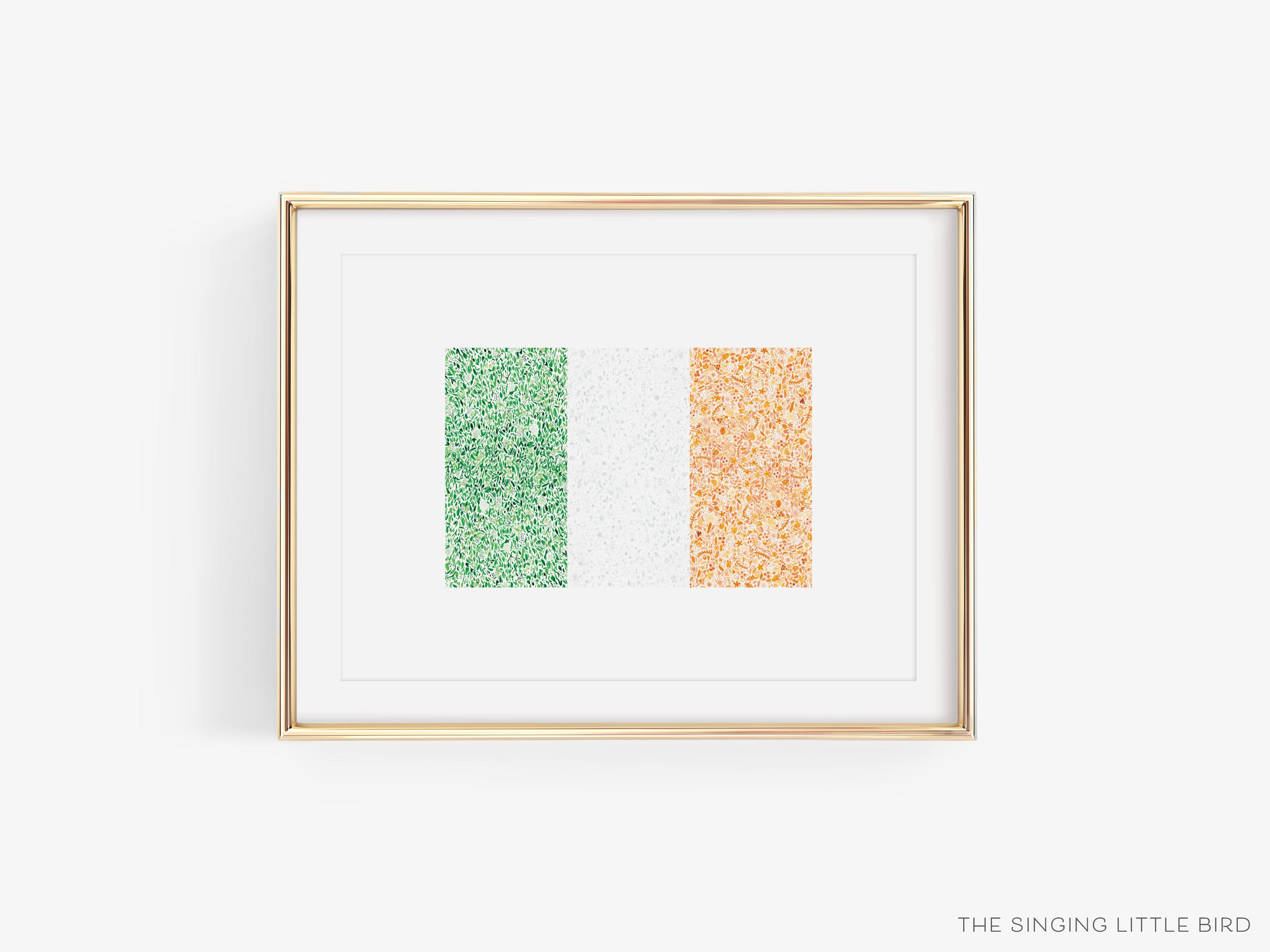 Irish Flag Art Print | The Singing Little Bird