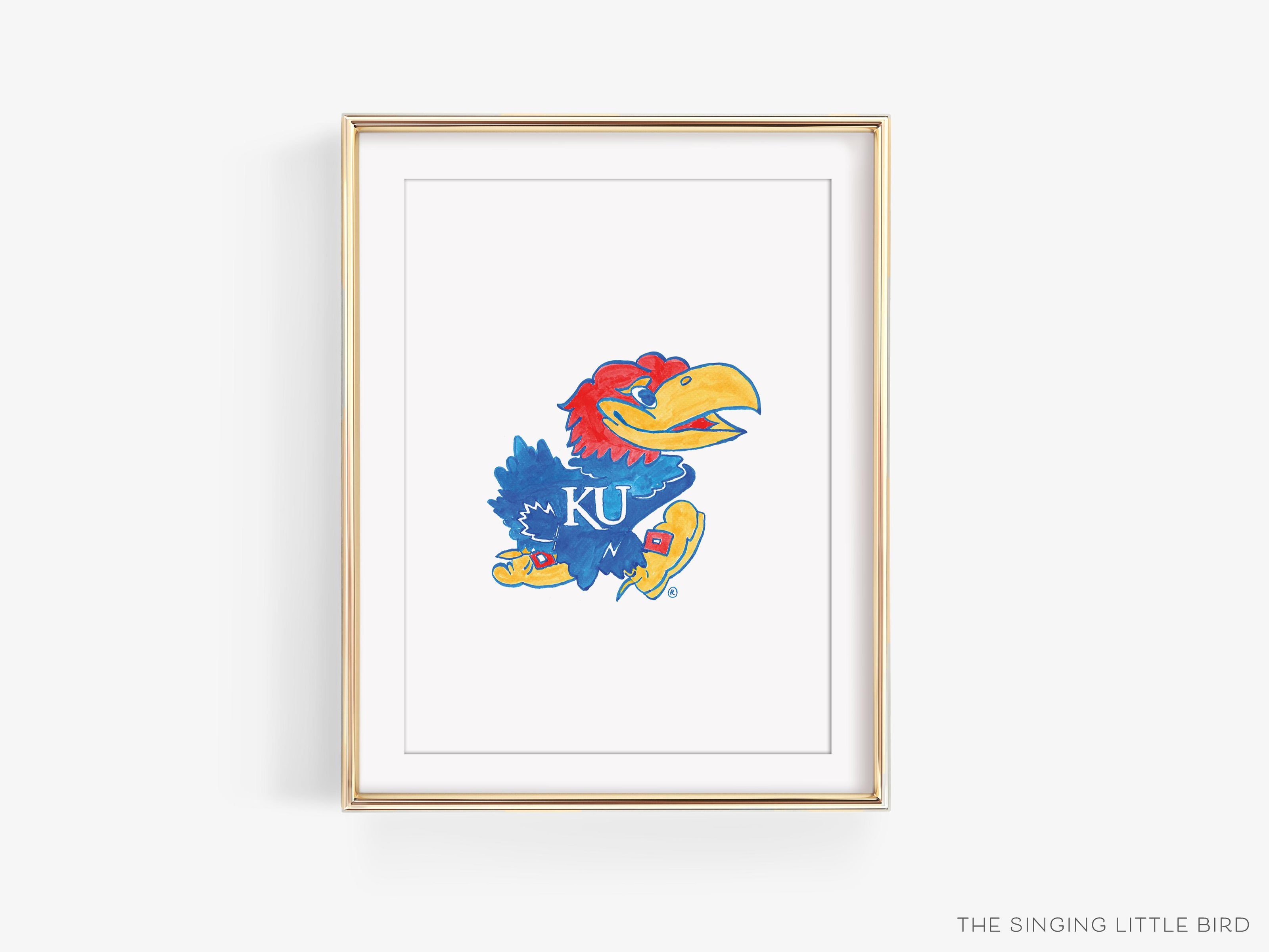 Kansas Jayhawk Art Print [Officially Licensed Product]| Liesel Anne Studios