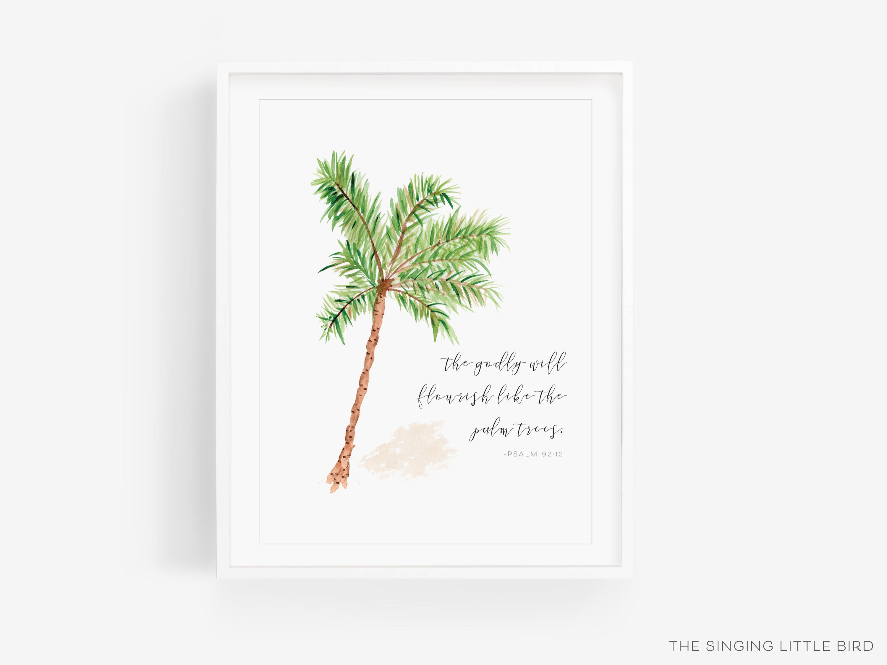 Palm Tree Bible Verse Art Print | Liesel Anne Studios