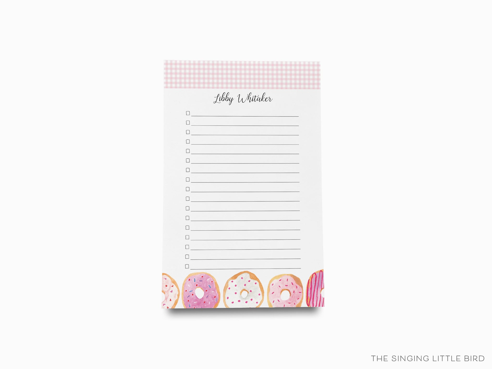 Personalized Donut Notepad | The Singing Little Bird