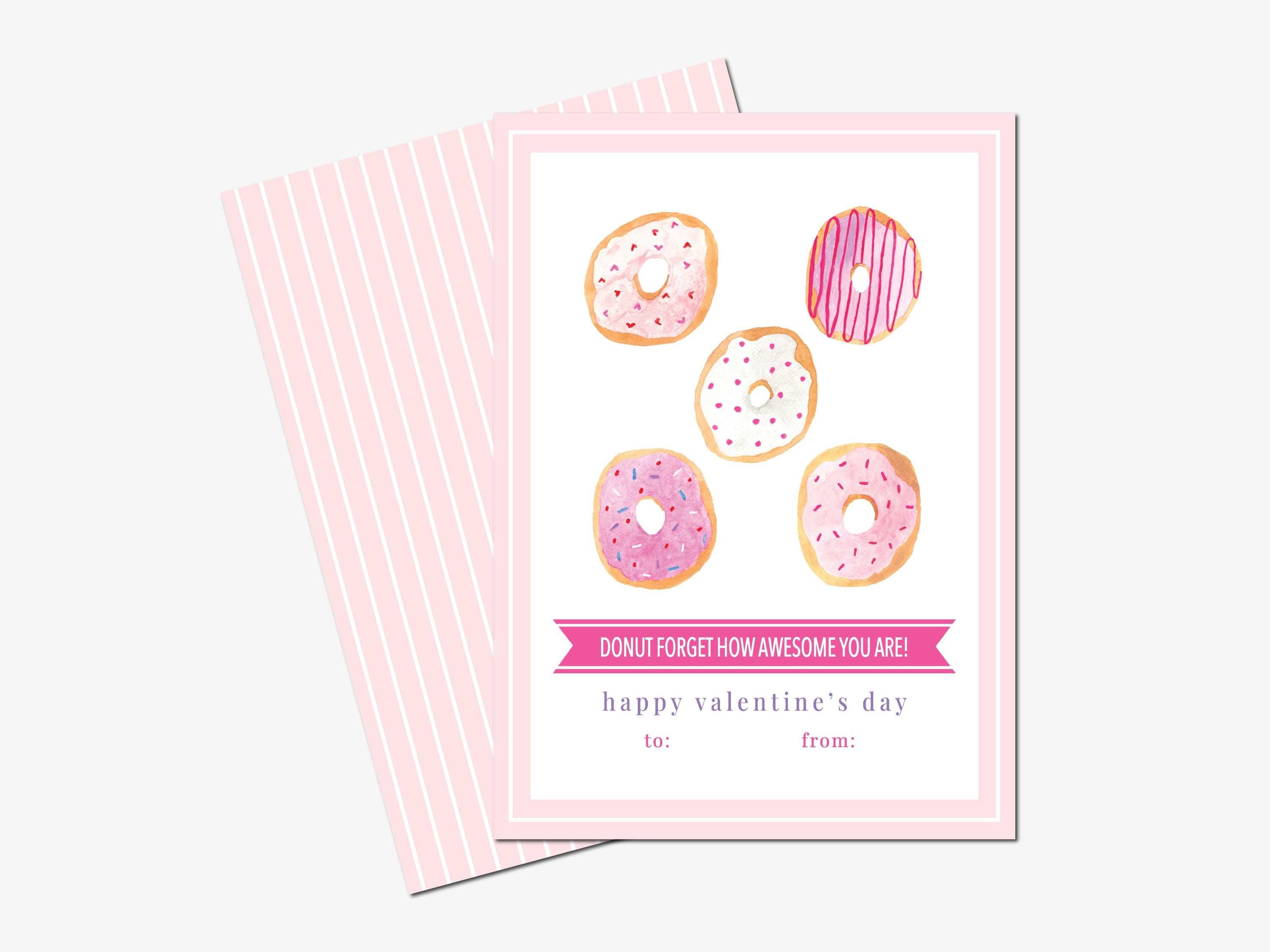 Donut Valentine's Day Cards | Liesel Anne Studios