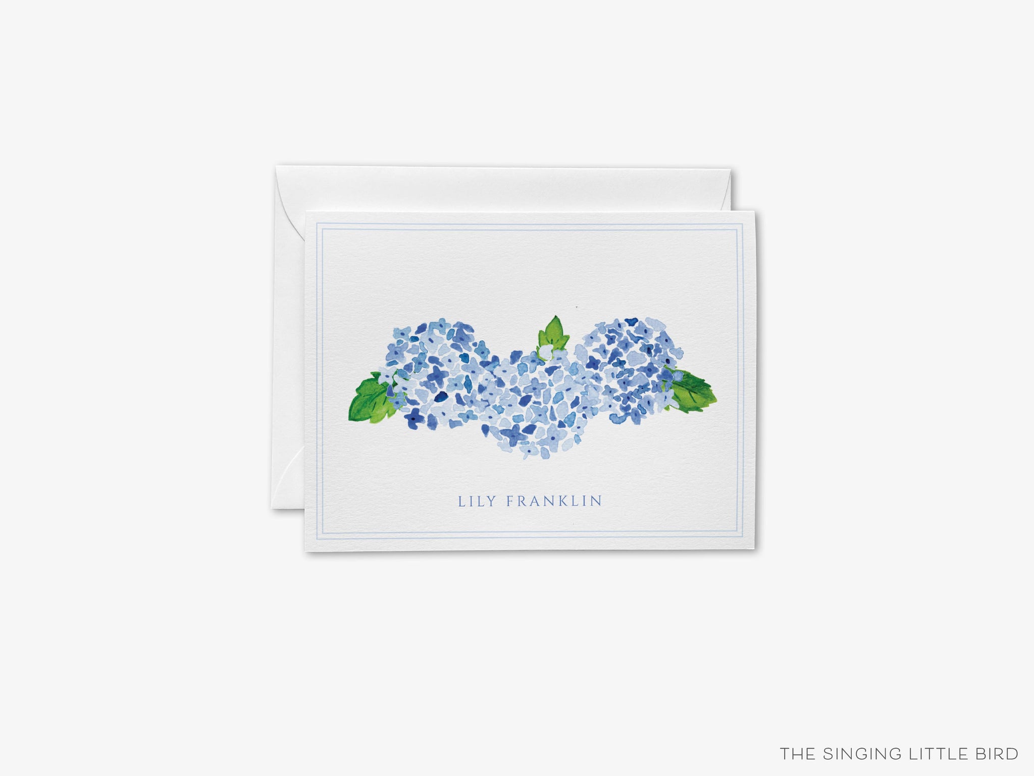 Personalized Hydrangea Greeting Cards | The Singing Little Bird