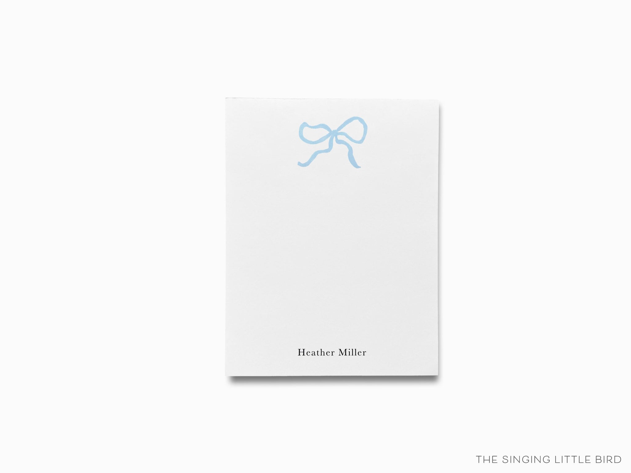 Light Blue Bow Notepad | Liesel Anne Studios