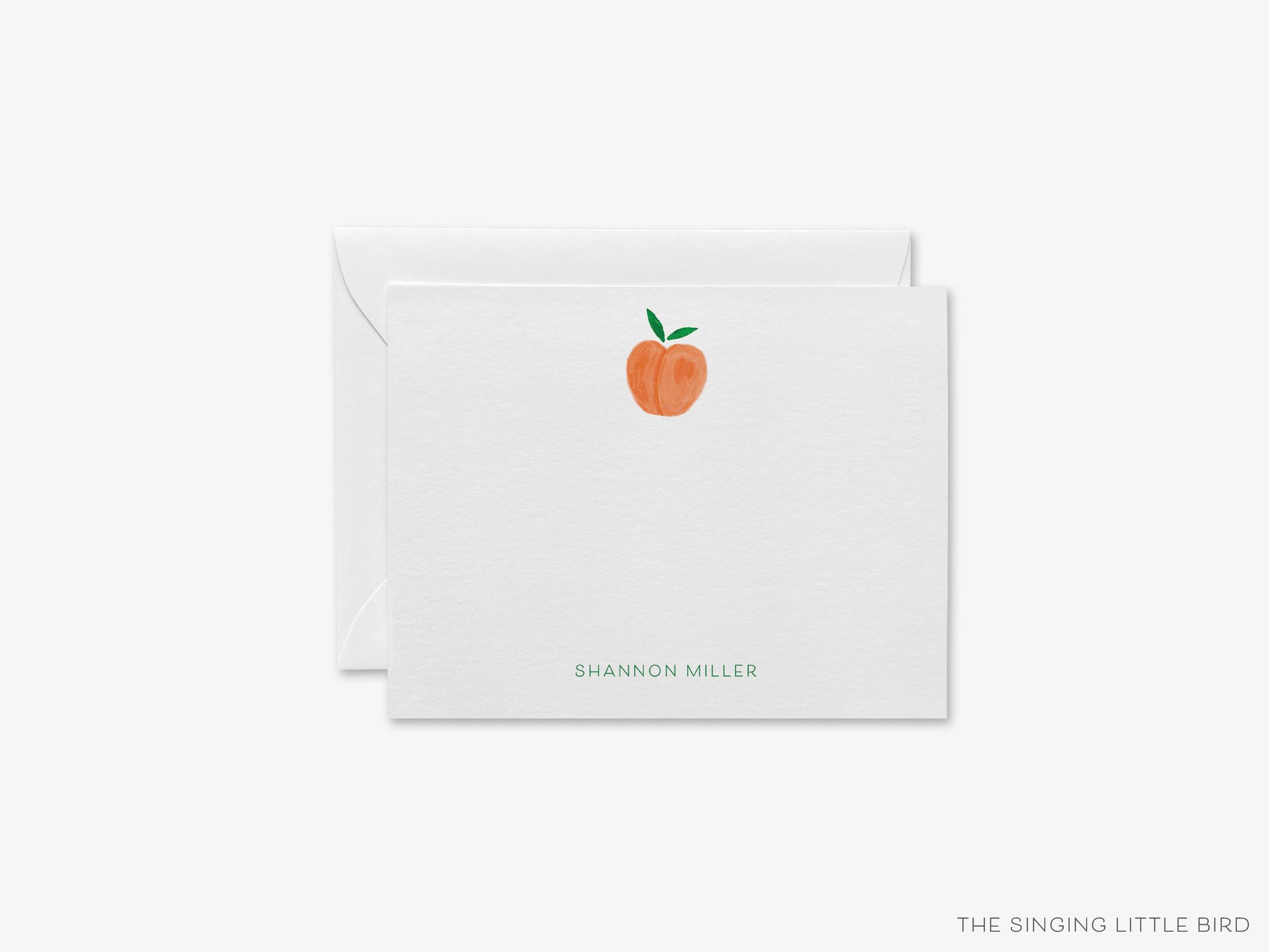 Personalized Peach Flat Notes | Liesel Anne Studios