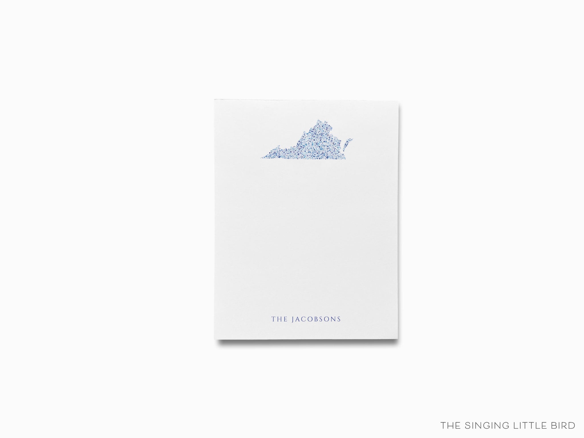 Personalized State of Virginia Notepad | The Singing Little Bird
