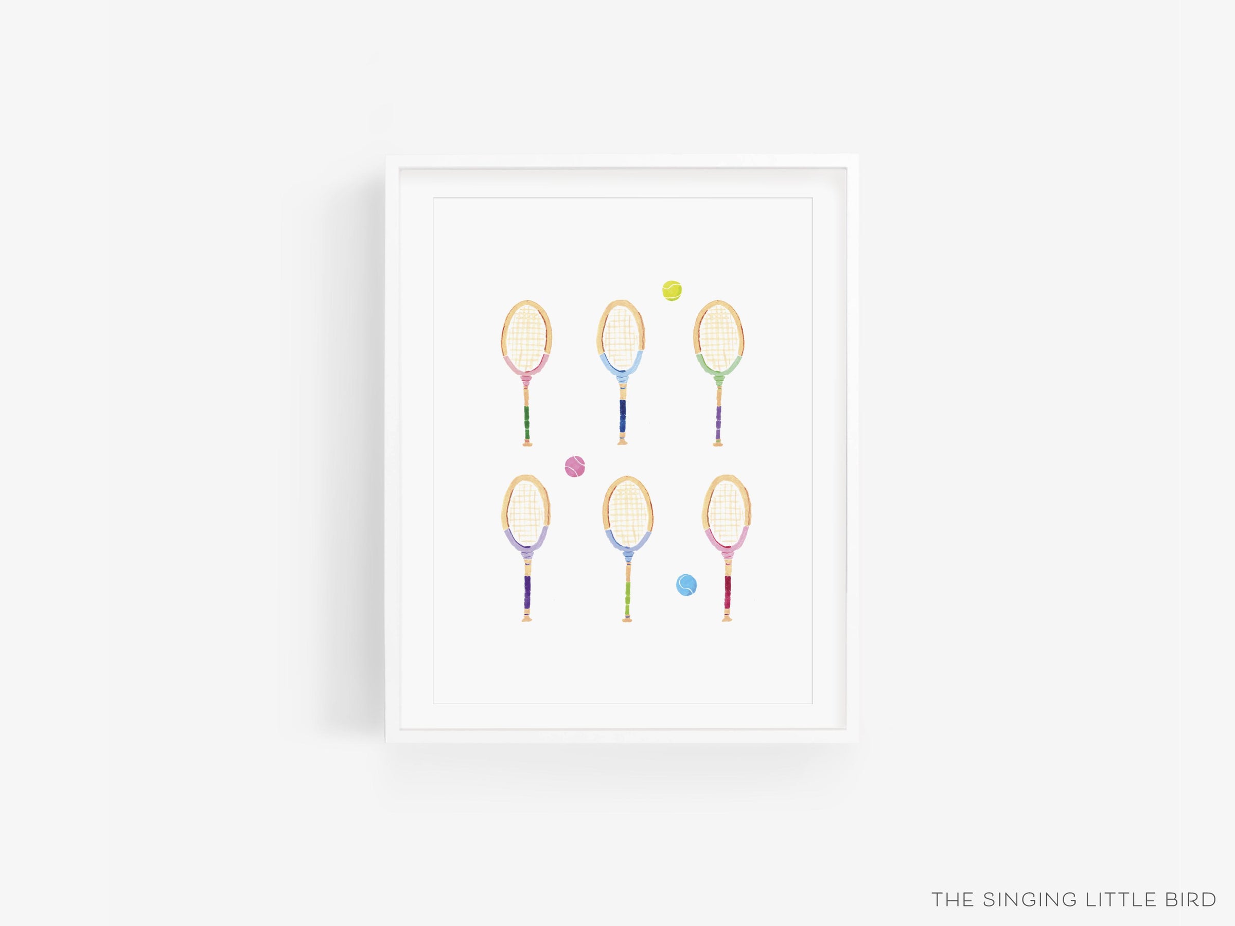 Tennis Racket Art Print | Liesel Anne Studios