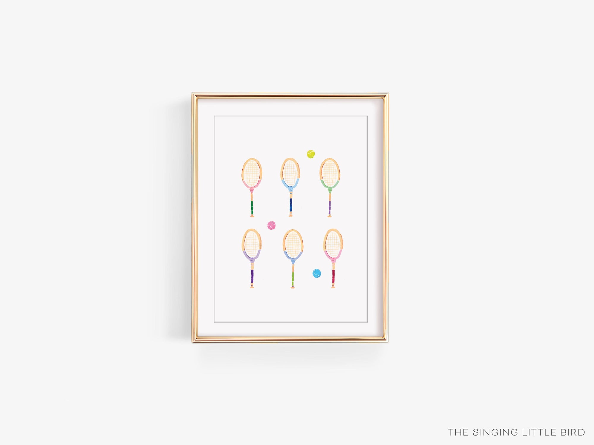 Tennis Racket Art Print | Liesel Anne Studios