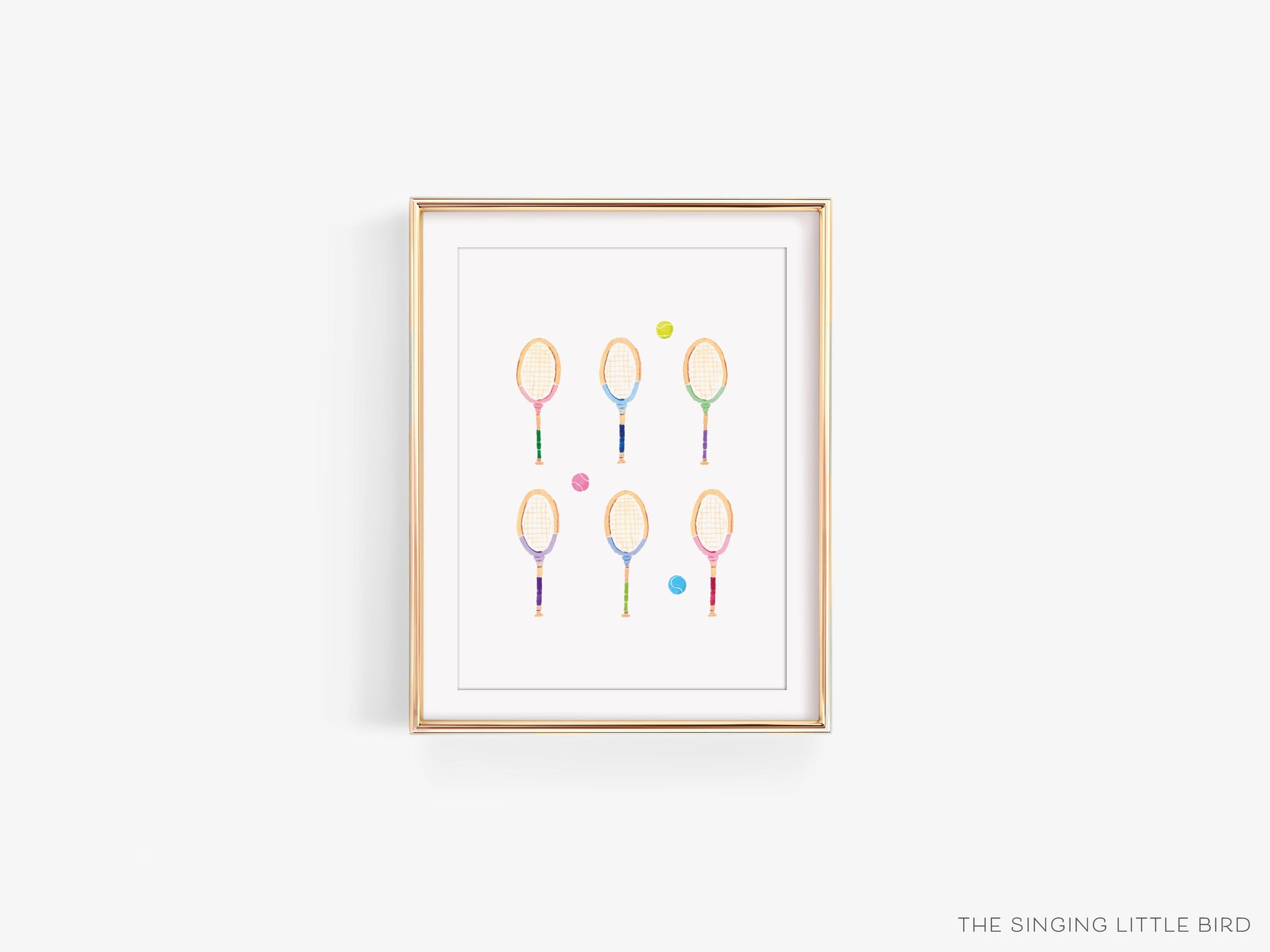 Tennis Racket Art Print | Liesel Anne Studios