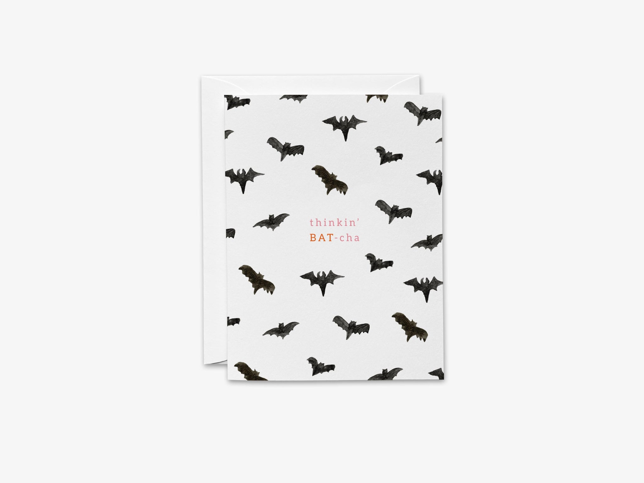 Thinking Batcha Bat Pun Greeting Card | Liesel Anne Studios