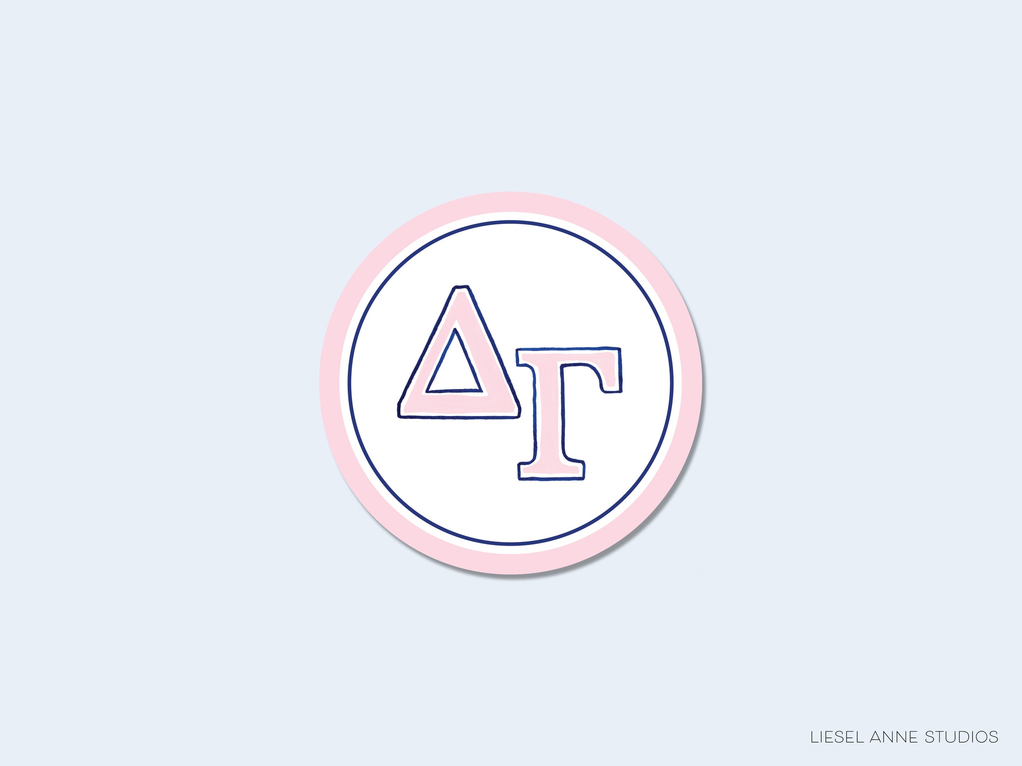 Delta Gamma Round Stickers | Officially Licensed | Liesel Anne Studios
