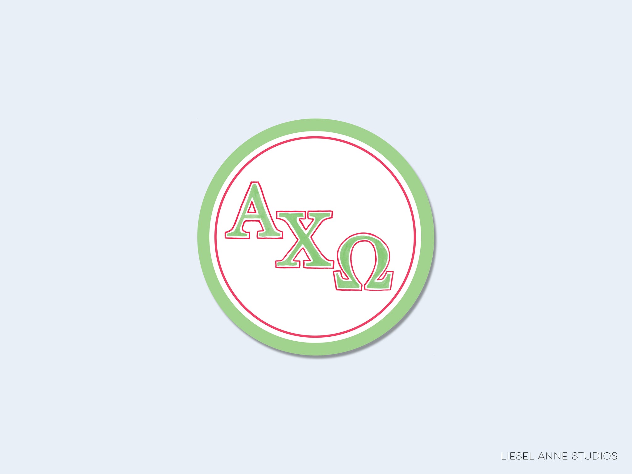 Alpha Chi Omega Round Stickers | Officially Licensed | Liesel Anne Studios