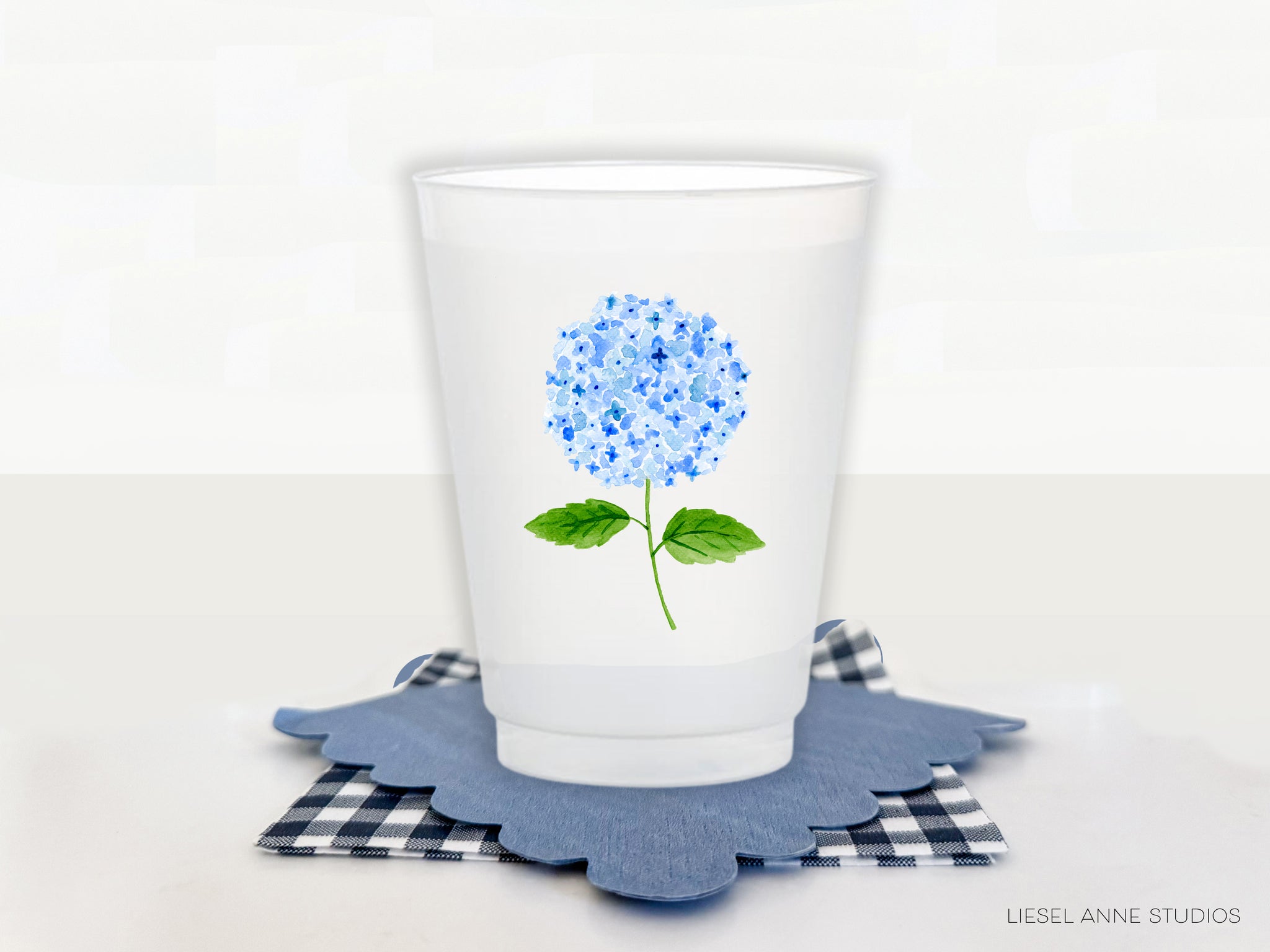 Hydrangea 16oz Shatterproof Cups [Set of 8] | Liesel Anne Studios