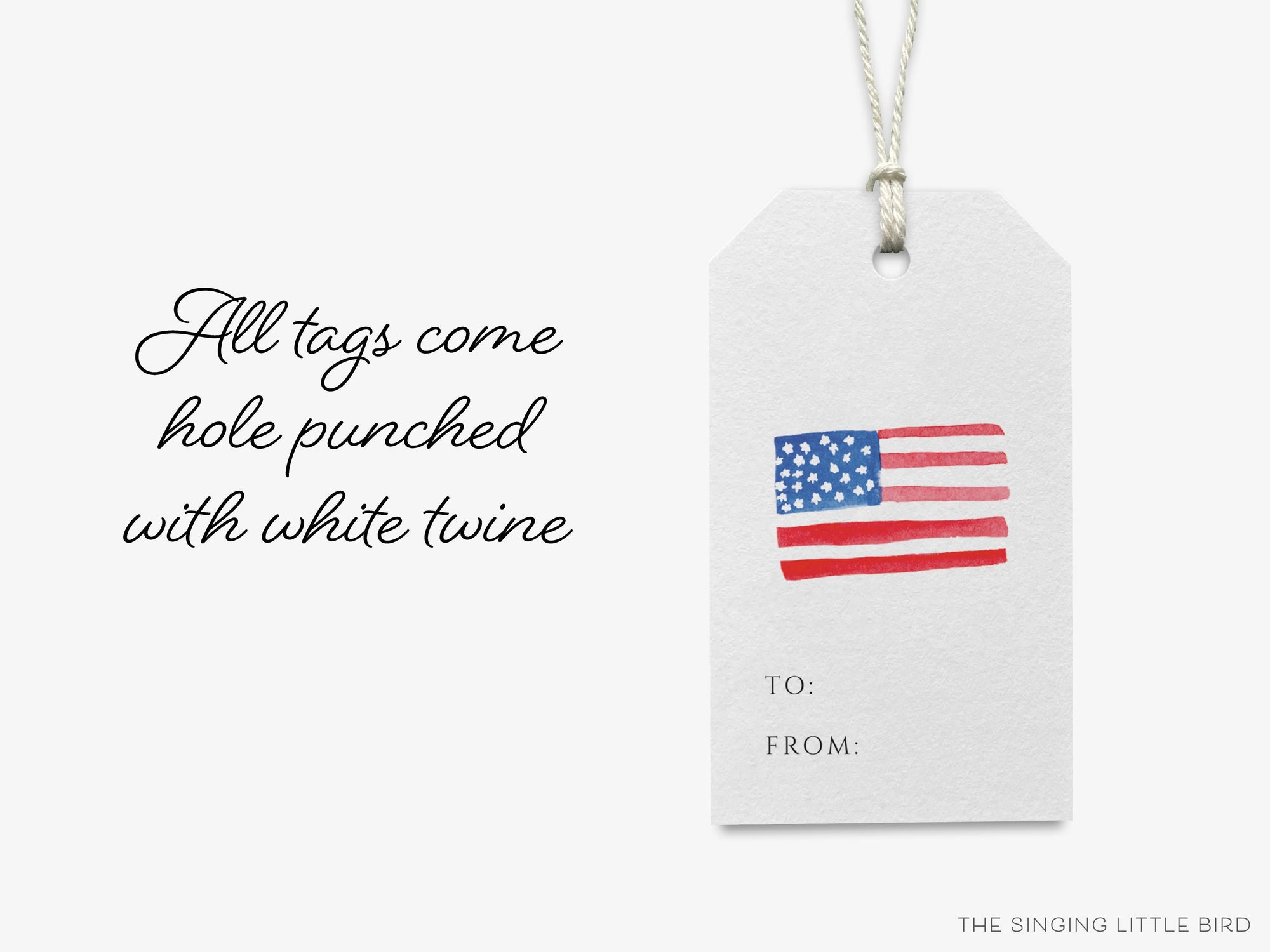 American Flag Gift Tags [Set of 8] | Liesel Anne Studios