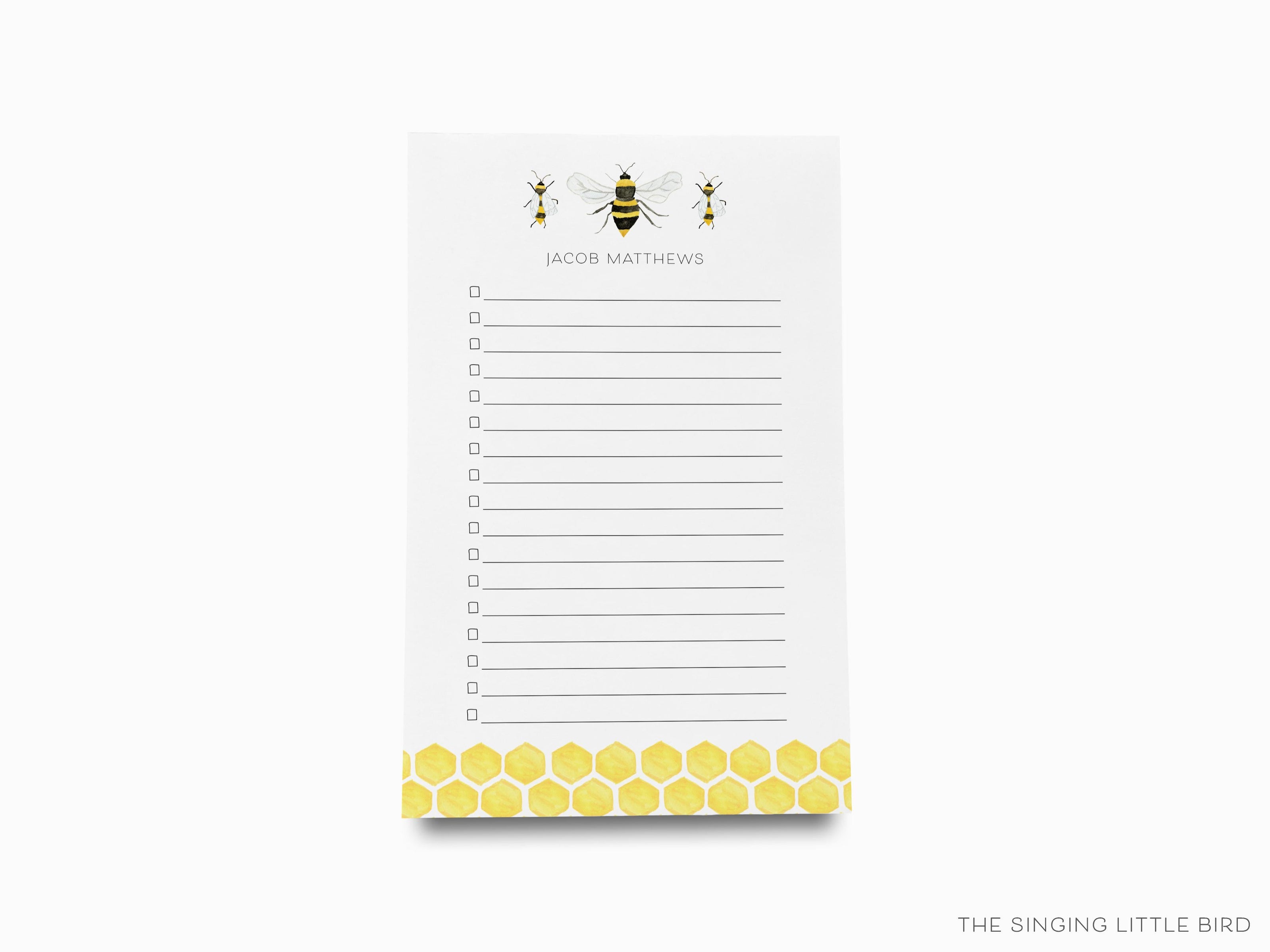 Personalized Bee Notepad | The Singing Little Bird